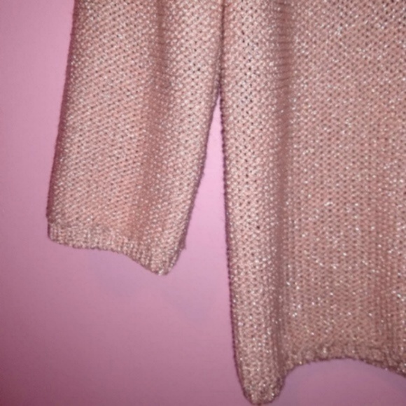 Ruby Rd. | Sweaters | Ruby Rd Blushed Pink Metallic Boucle Knit Sweater ...